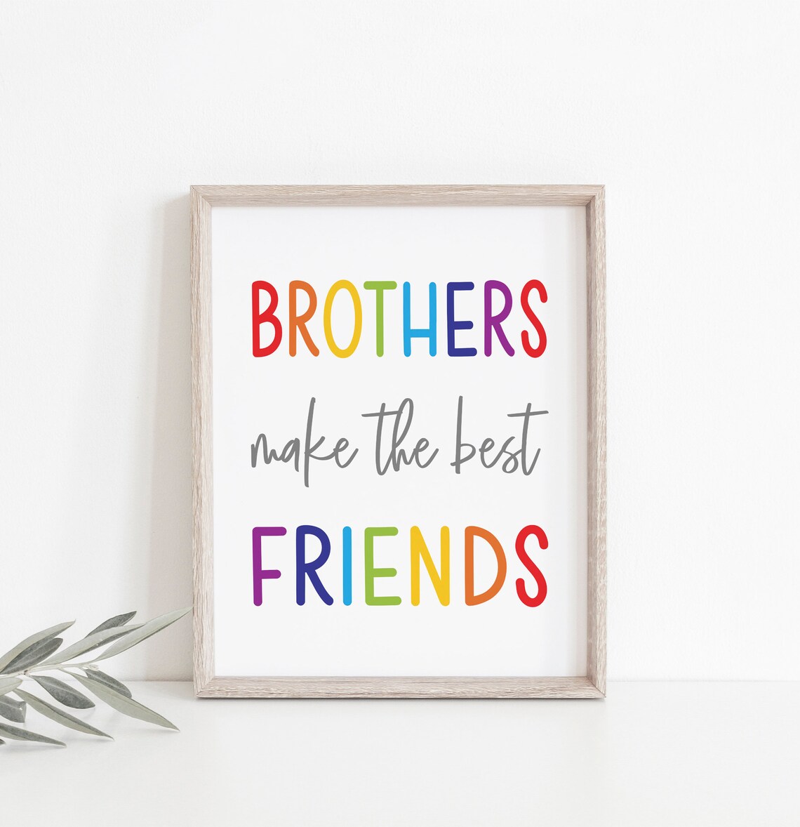 Brothers Make the Best Friends Print Playroom Prints Boy - Etsy