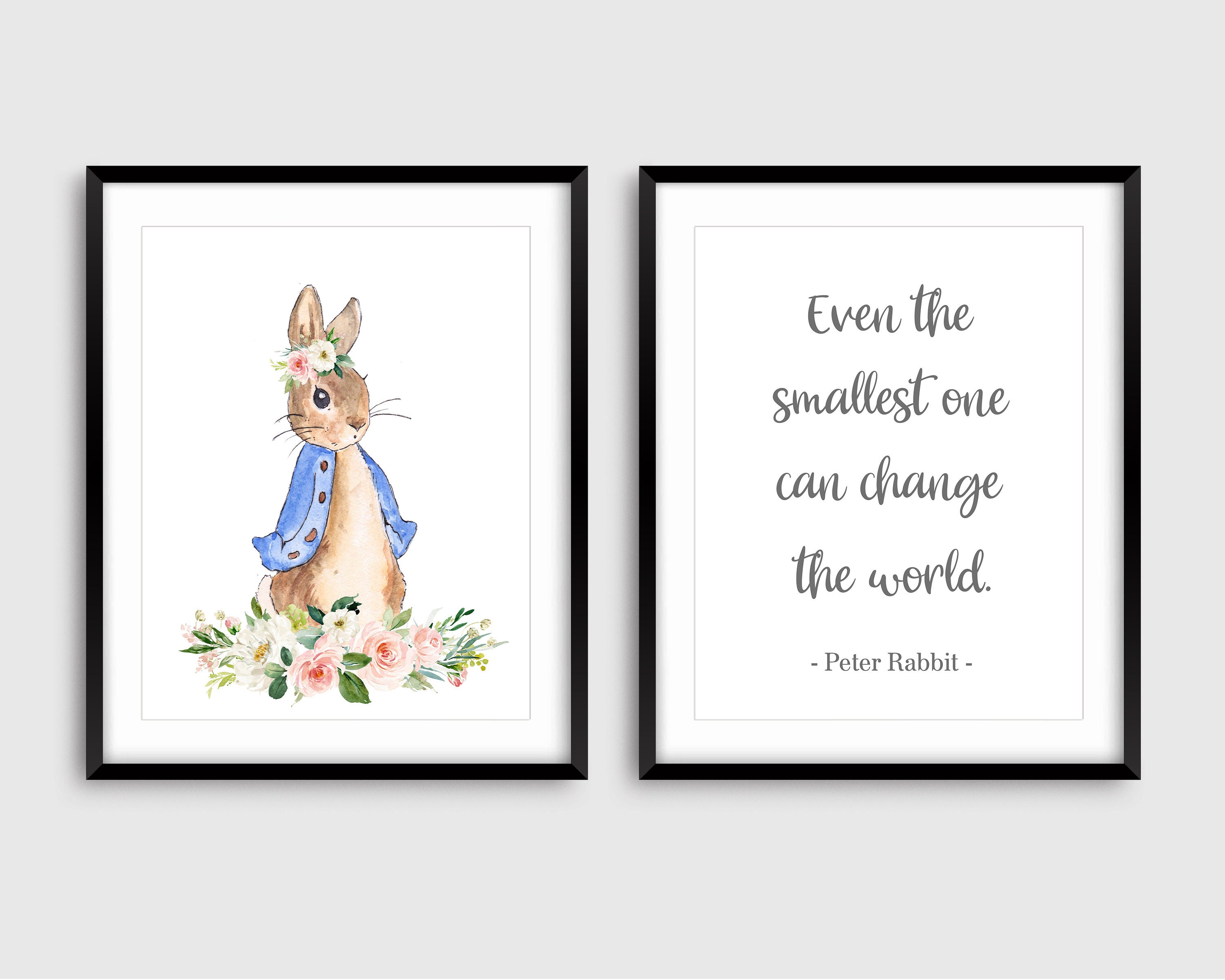 2 Peter Rabbit Prints Peter Rabbit Quote Even the Smallest - Etsy