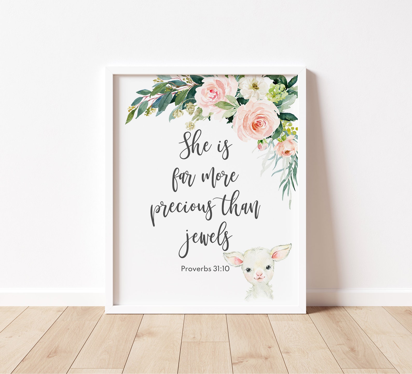 Baby Girl Nursery Bible Verses Christian Nursery Bible Print - Etsy