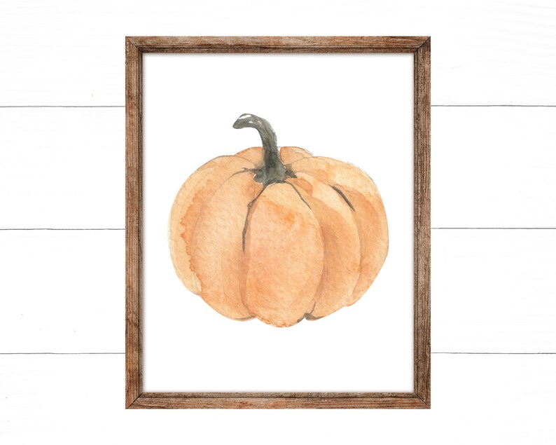 Set of 3 Pumpkin Prints Fall Decor Autumn Wall Art Fall - Etsy