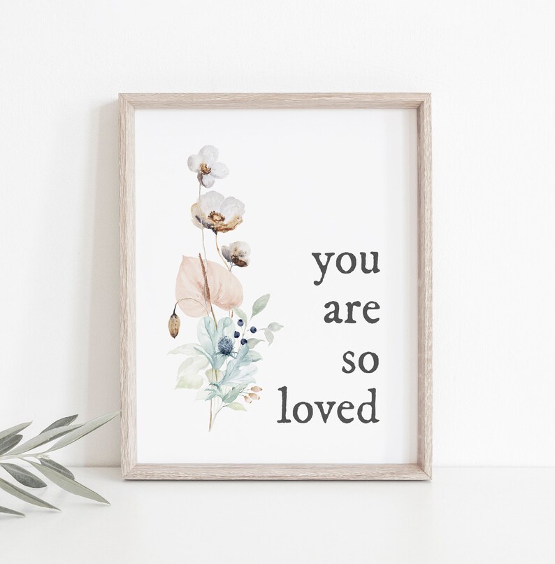 Set of 3 You Are so Loved Nursery Prints Wildflower Baby Girl - Etsy