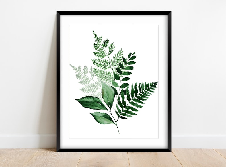 Set of 6 Botanical Print Set Plant Posters Greenery Prints | Etsy