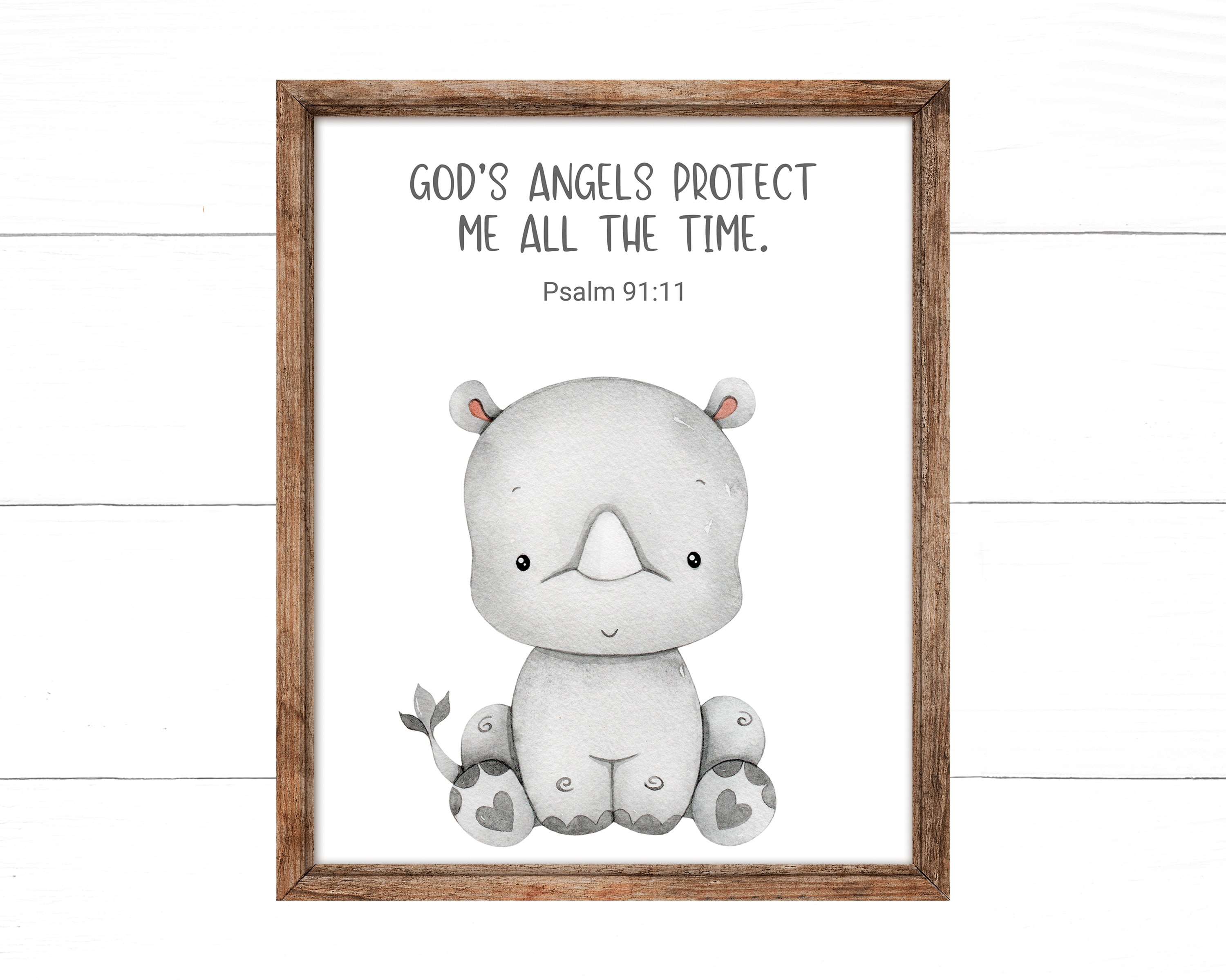 Set of 6 Safari Animal Prints Kid's Bible Verse Prints | Etsy