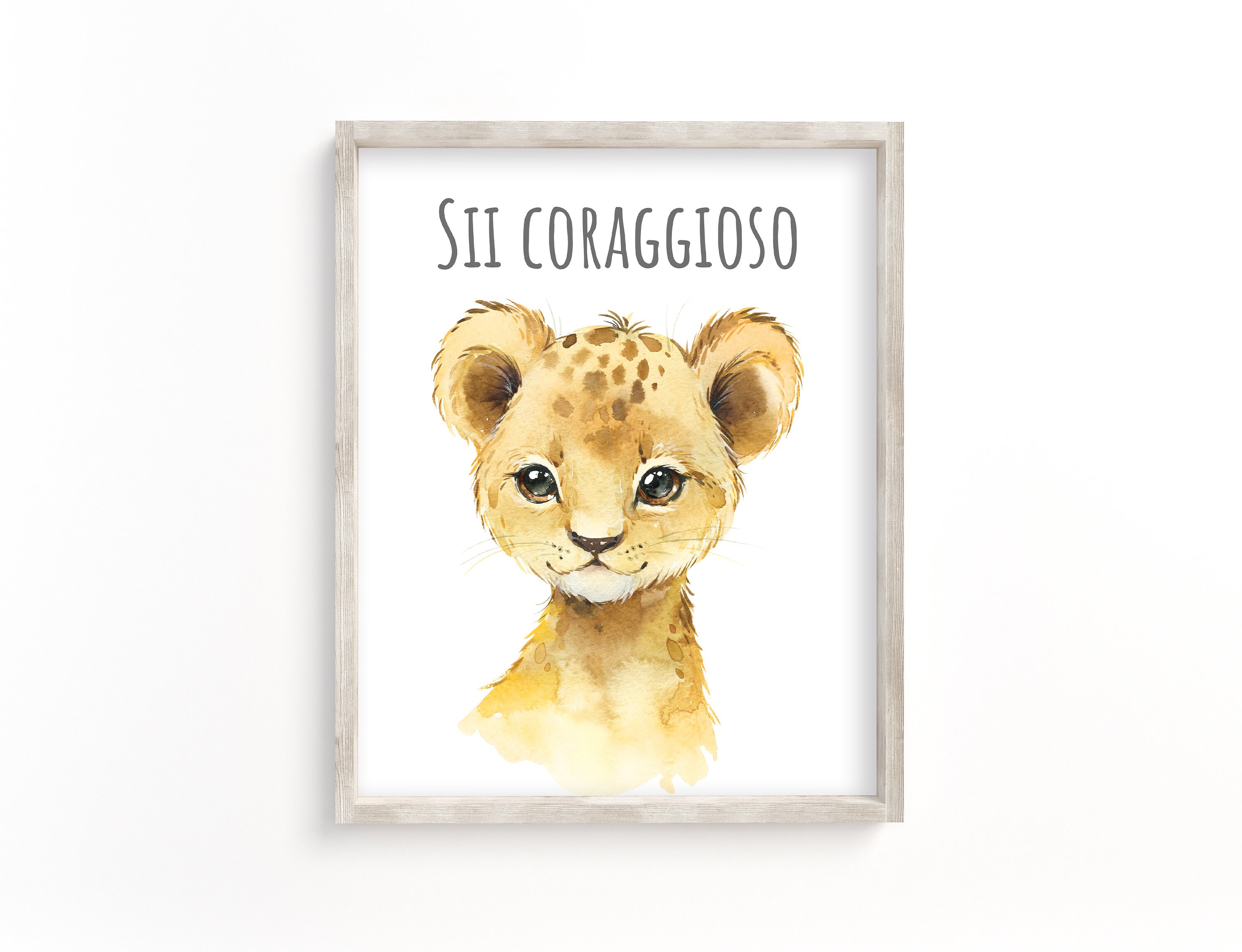 Set of 6 Safari Animal Prints Italian Version Nursery Wall | Etsy