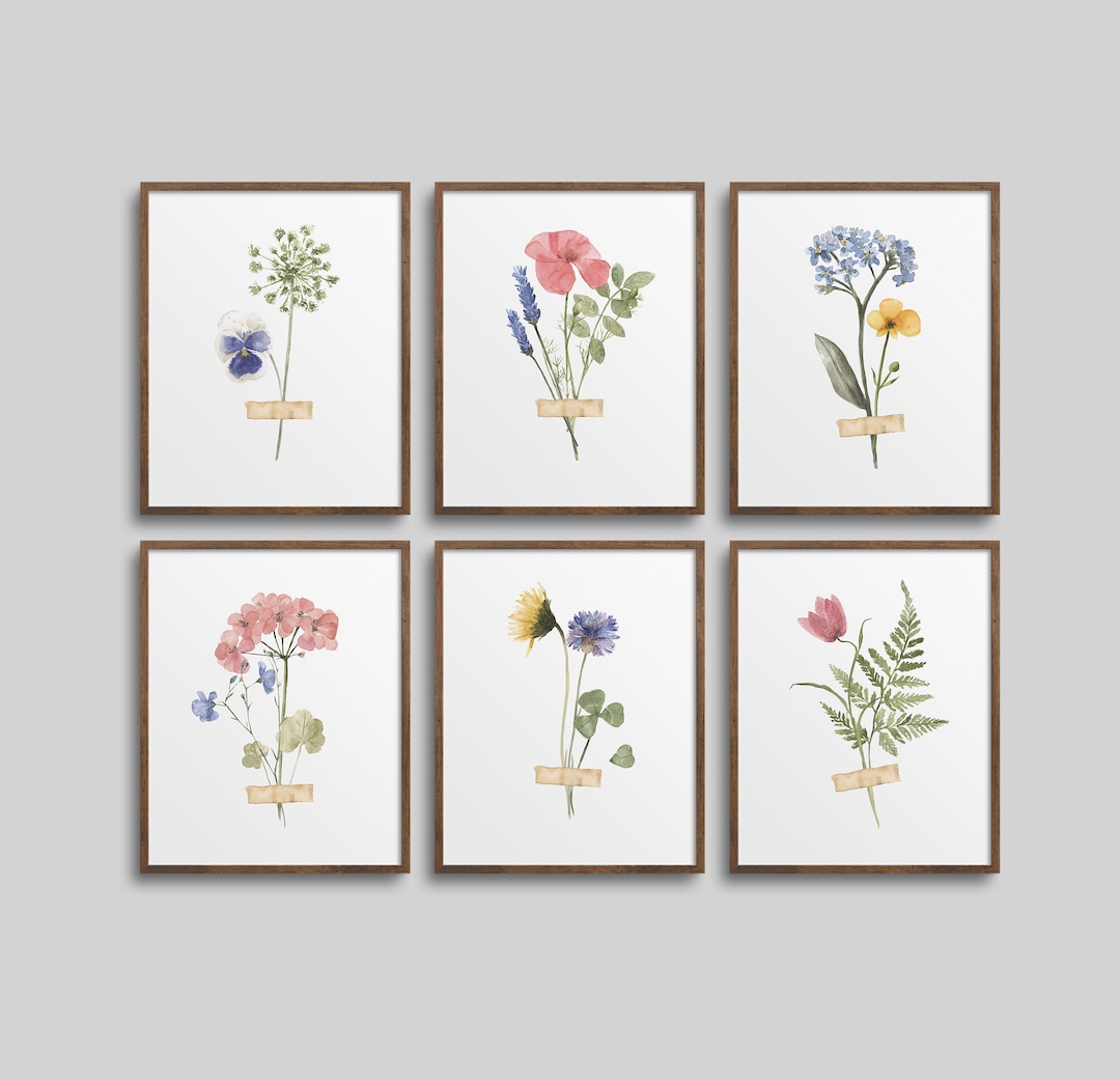 Pressed Flowers, Botanical Prints, Pressed Floral Prints, Plant Lover ...