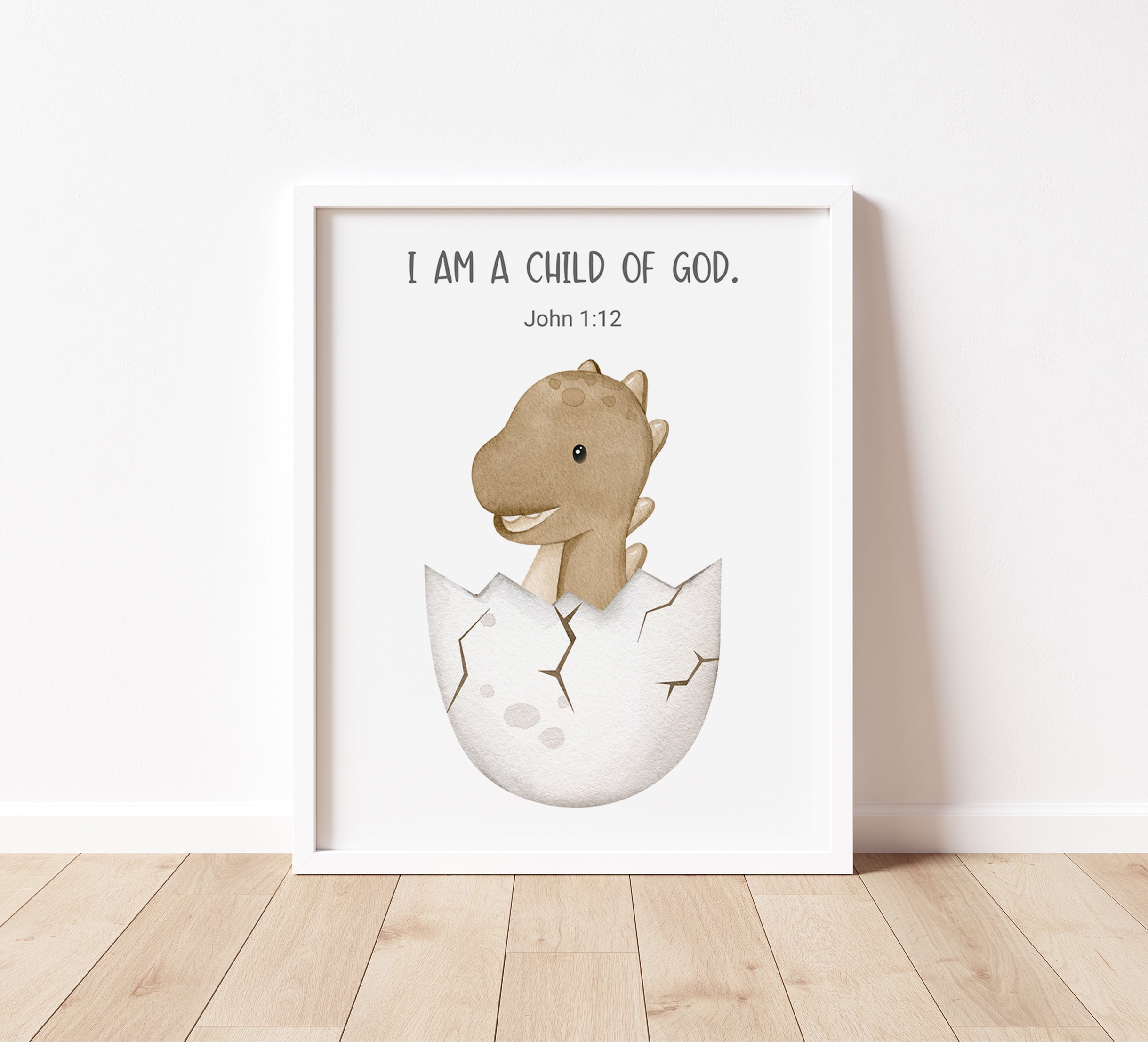 Set of 6 Dinosaur Prints Kid's Bible Verse Prints | Etsy