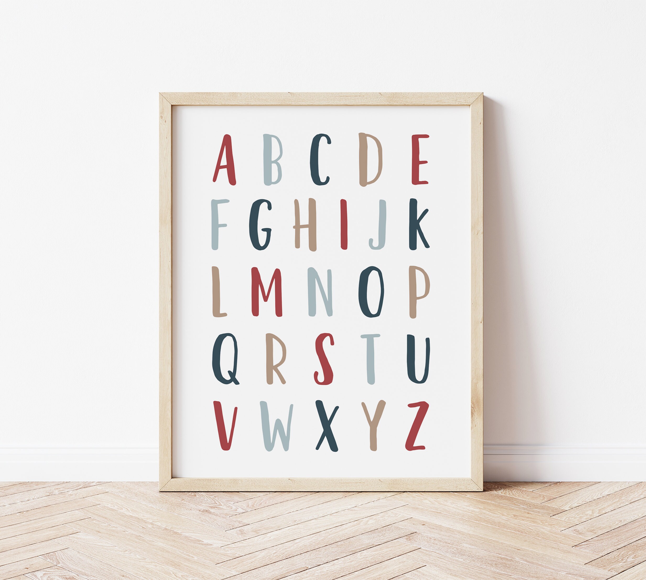 Set of 2 Alphabet Print Numbers Printable Homeschool - Etsy