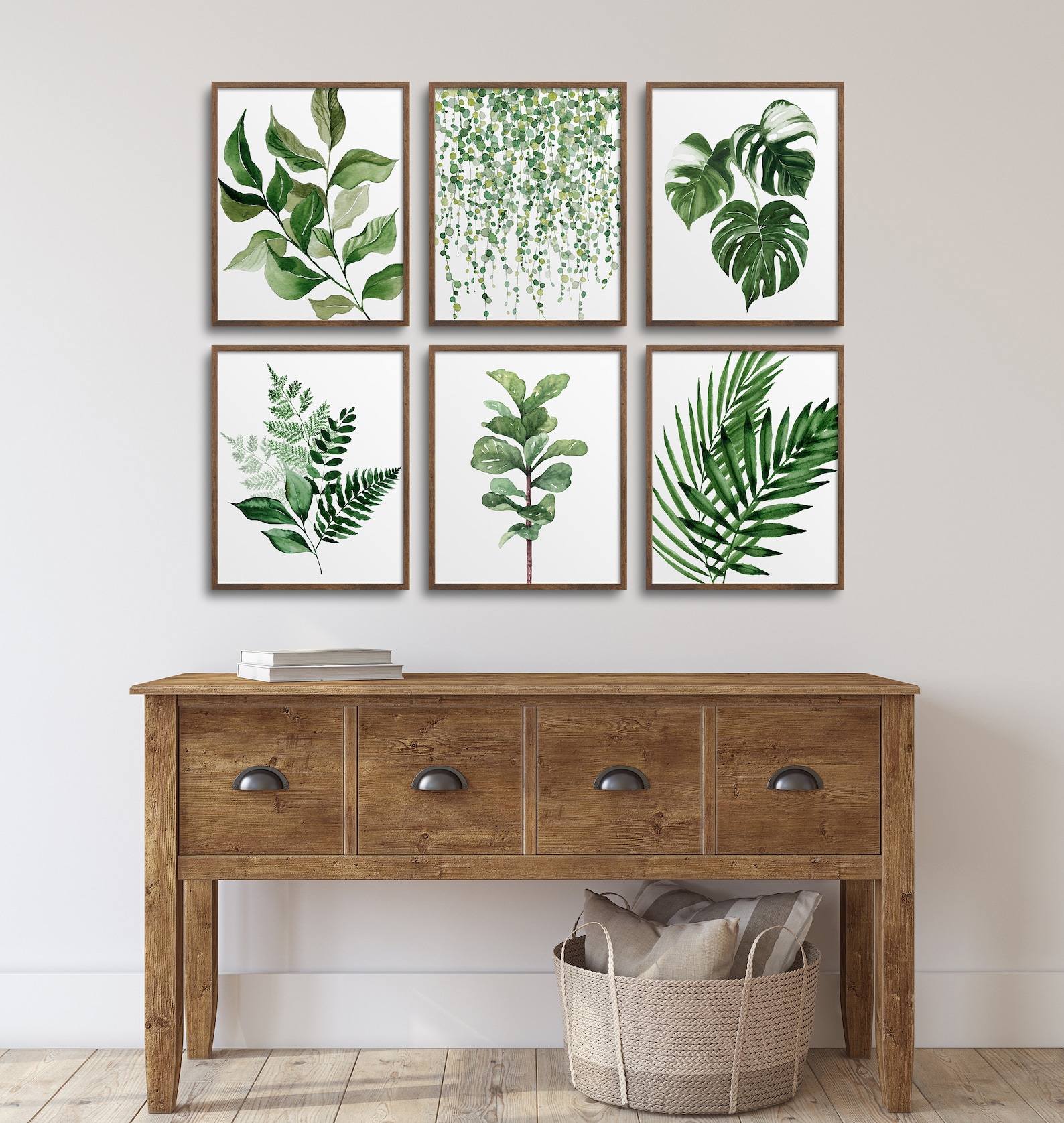 Set of 6 Botanical Print Set Plant Posters Greenery Prints | Etsy