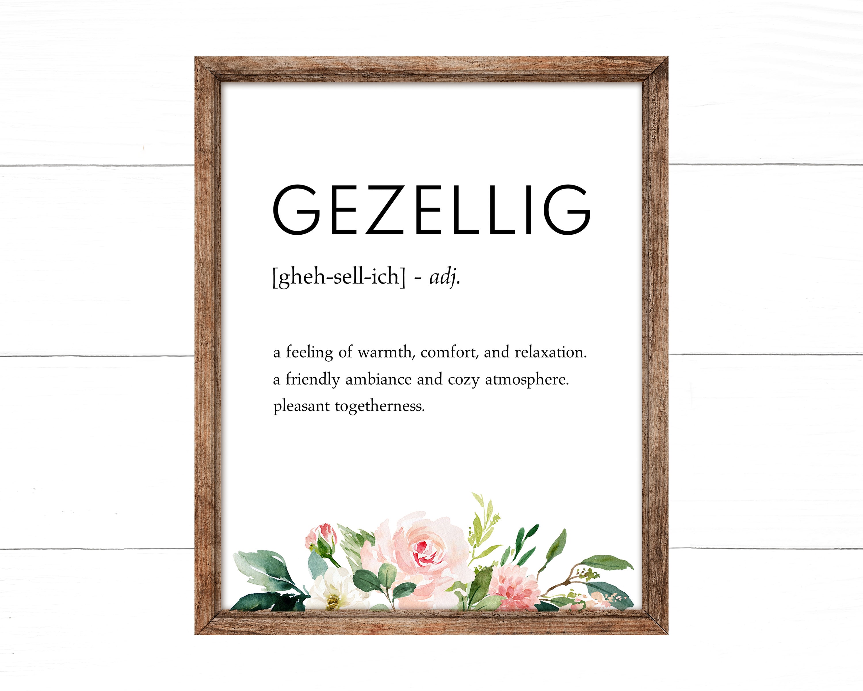 Gezellig Definition Print Dutch Printable Art Gezellig - Etsy