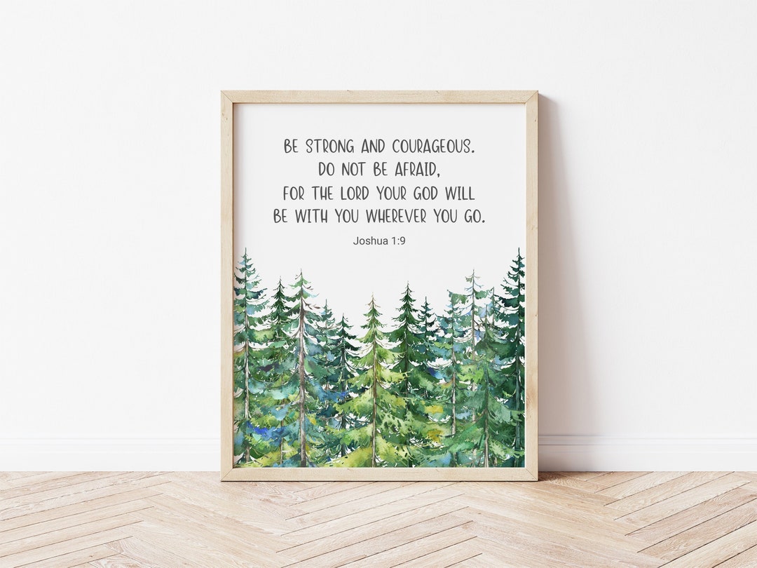 Kid's Bible Verses Woodland Nursery Prints, Wildlife Prints, Evergreen ...