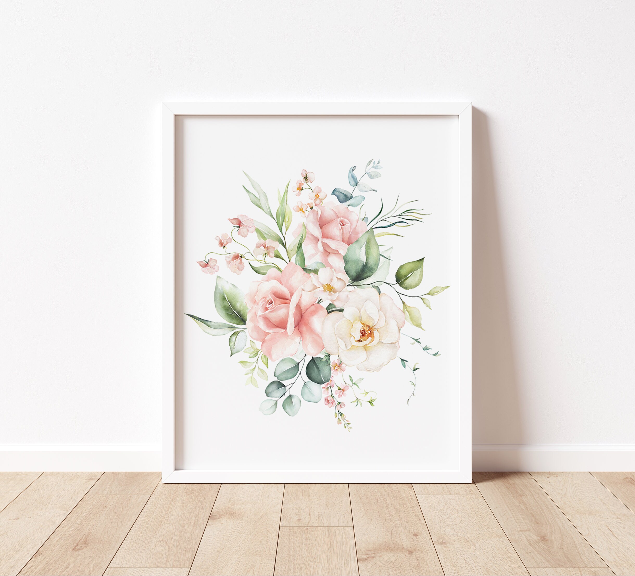 Set of 3 Pink Floral Prints Floral Nursery Wall Art Girl - Etsy