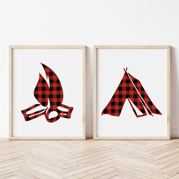 Buffalo Plaid Boys Room Decor - Etsy