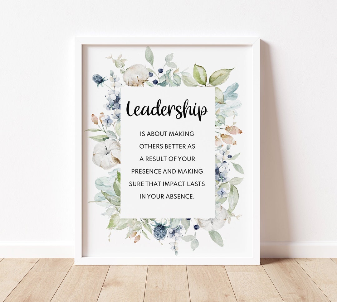 Leadership Quote Printable, Business Inspirational Prints, Office Decor ...