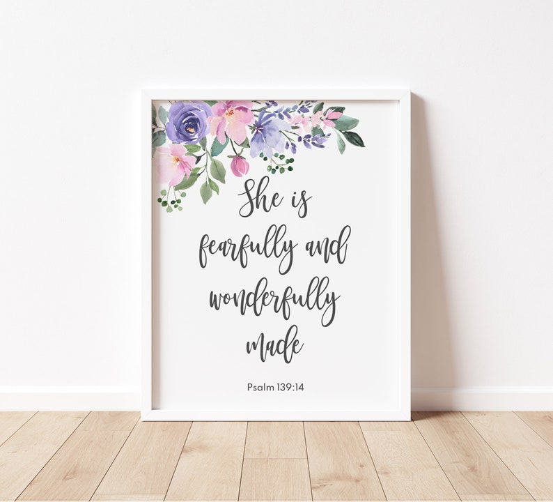 Baby Girl Nursery Bible Verses Christian Nursery Bible Print - Etsy