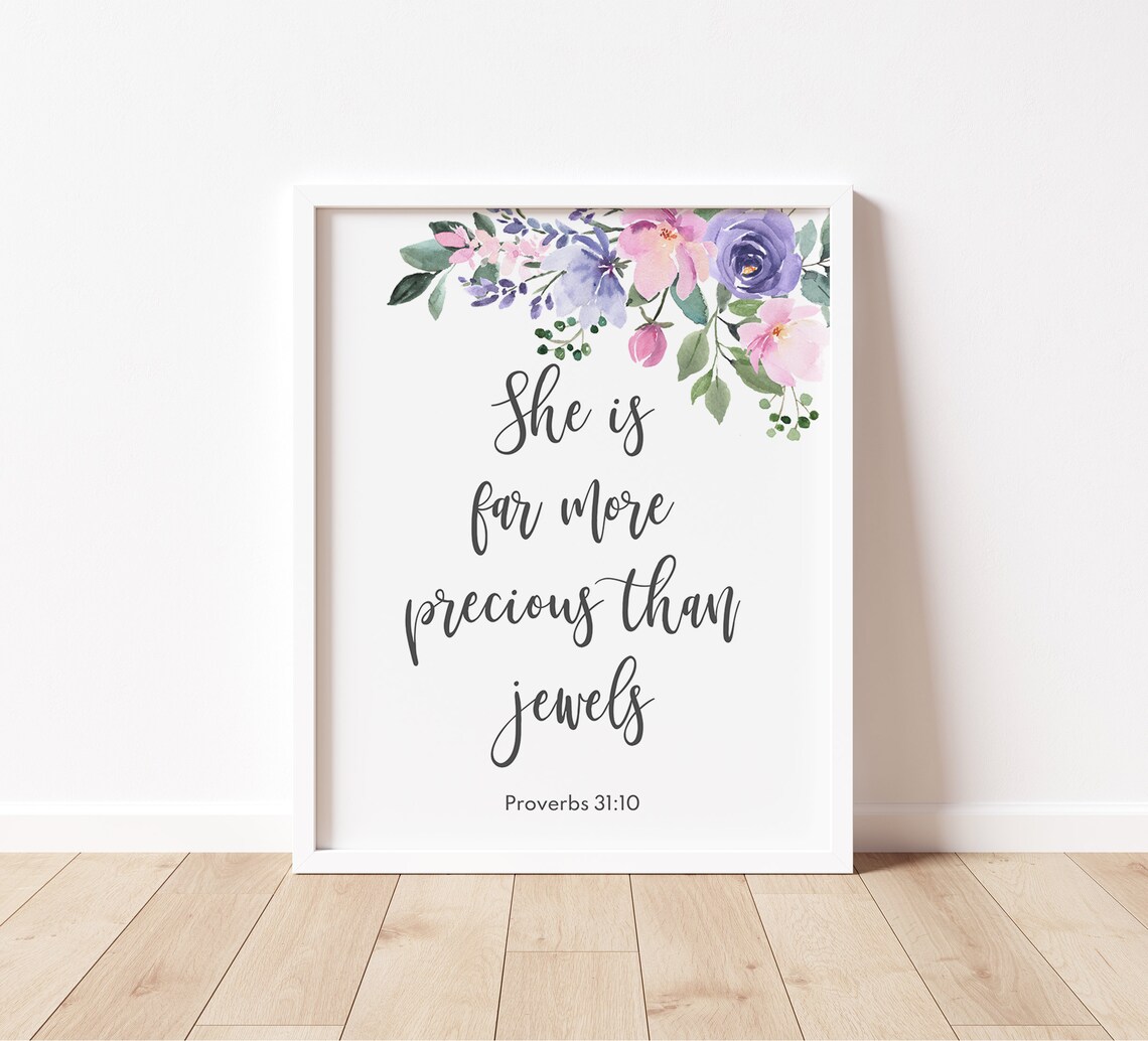 Baby Girl Nursery Bible Verses Christian Nursery Bible Print - Etsy