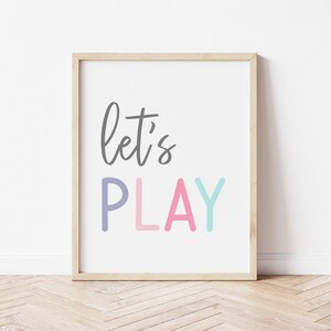 Let's Play Let's Read Prints, Alphabet Print, Homeschool, Girl Toddler ...