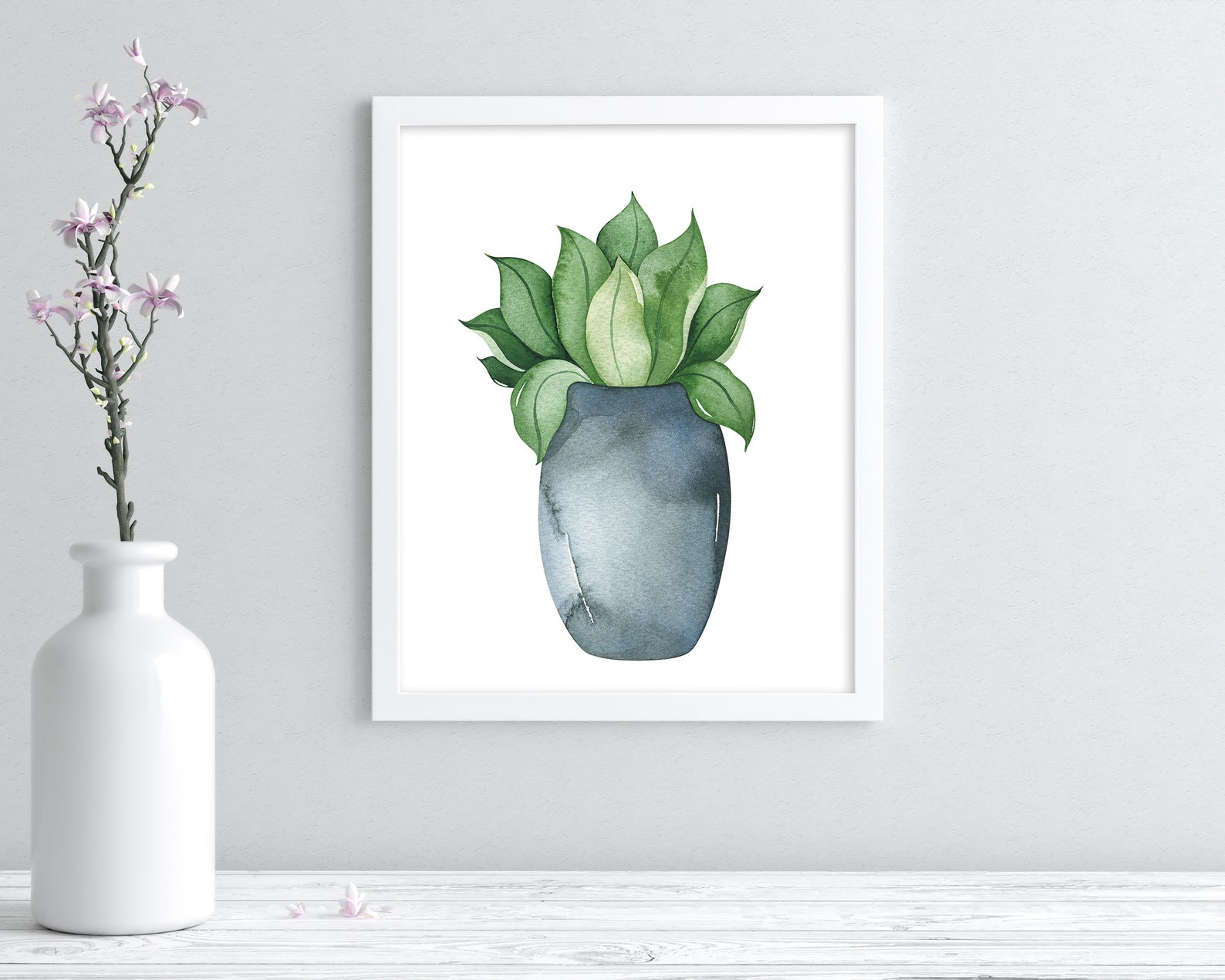 Botanical Print Set House Plant Prints Watercolor Prints - Etsy