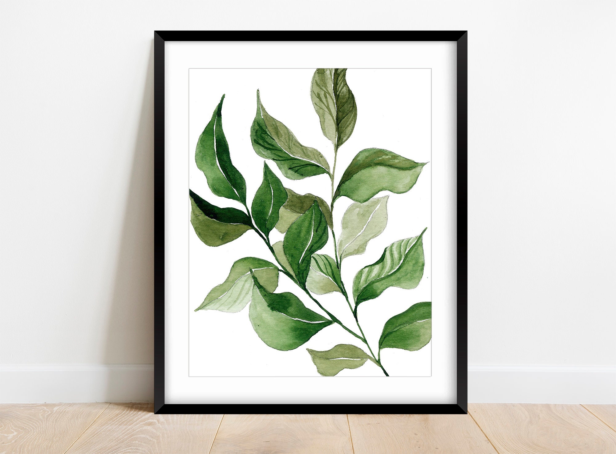 Set of 6 Botanical Print Set, Plant Posters, Greenery Prints, Leaf ...