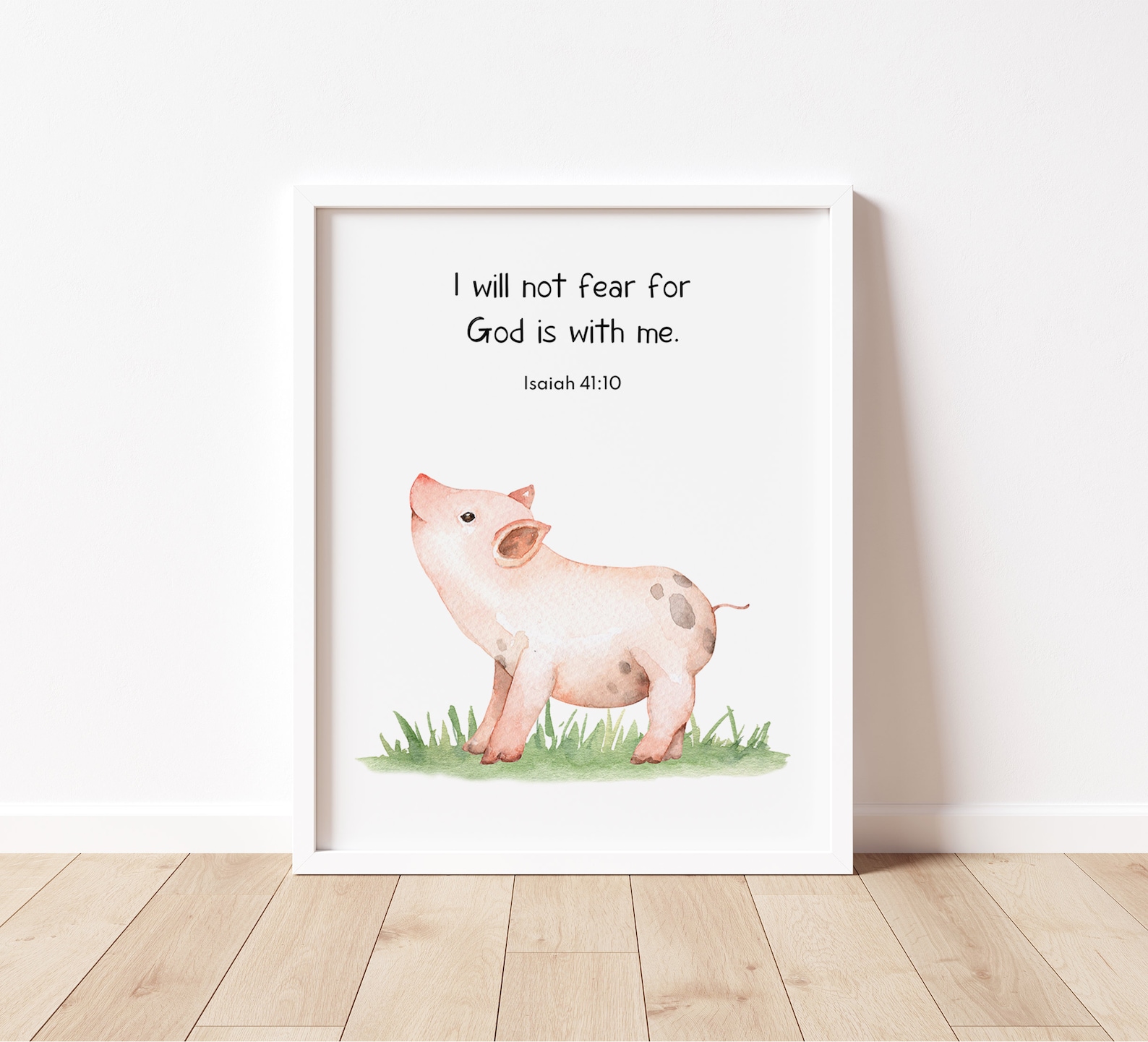 Nursery Bible Verse Prints Farm Animal Prints Christian Wall | Etsy