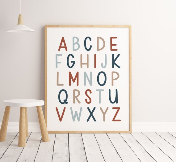 Alphabet Print Educational Print Homeschool Boy Girl - Etsy