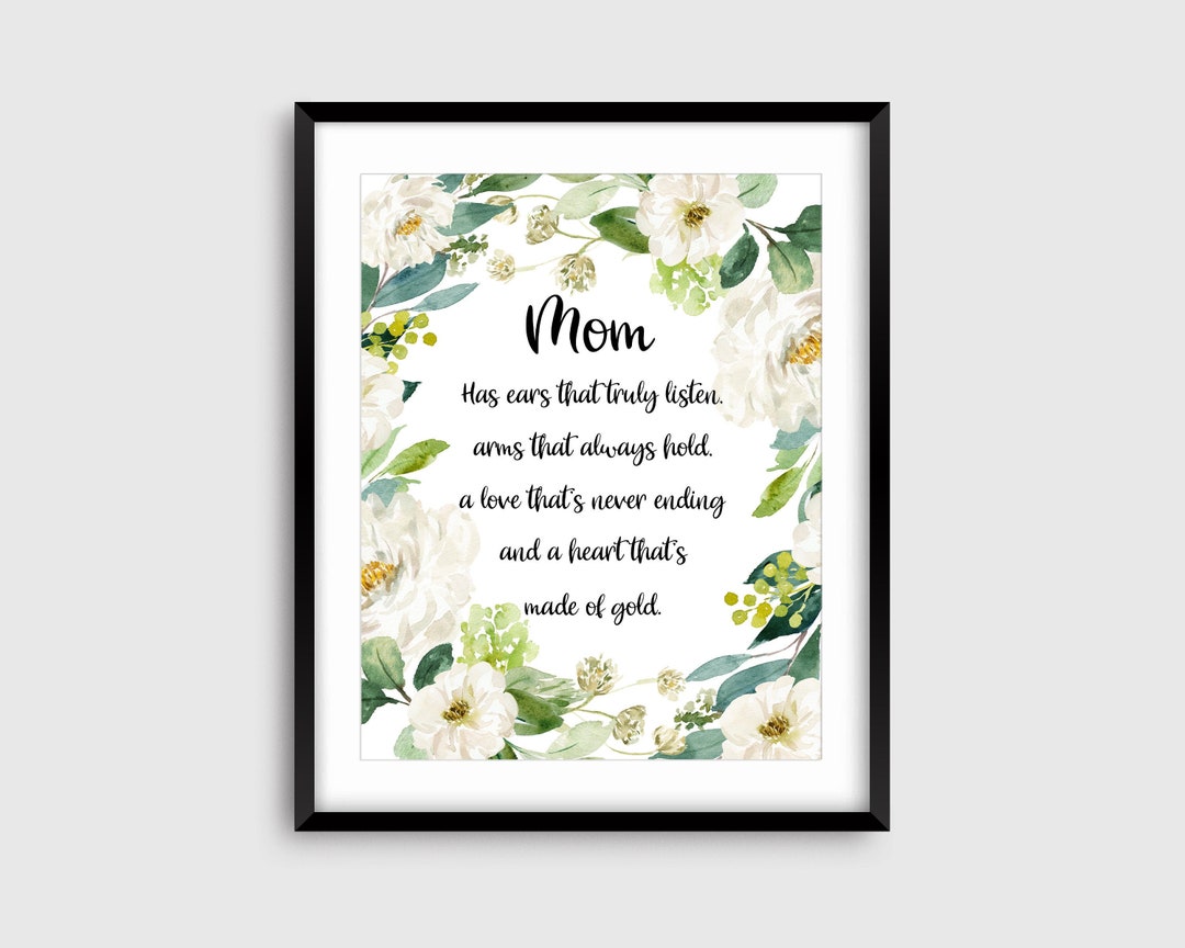 Mom Poem Print, Mothers Day Gift, Mothers Day Quote Printable, Mothers ...