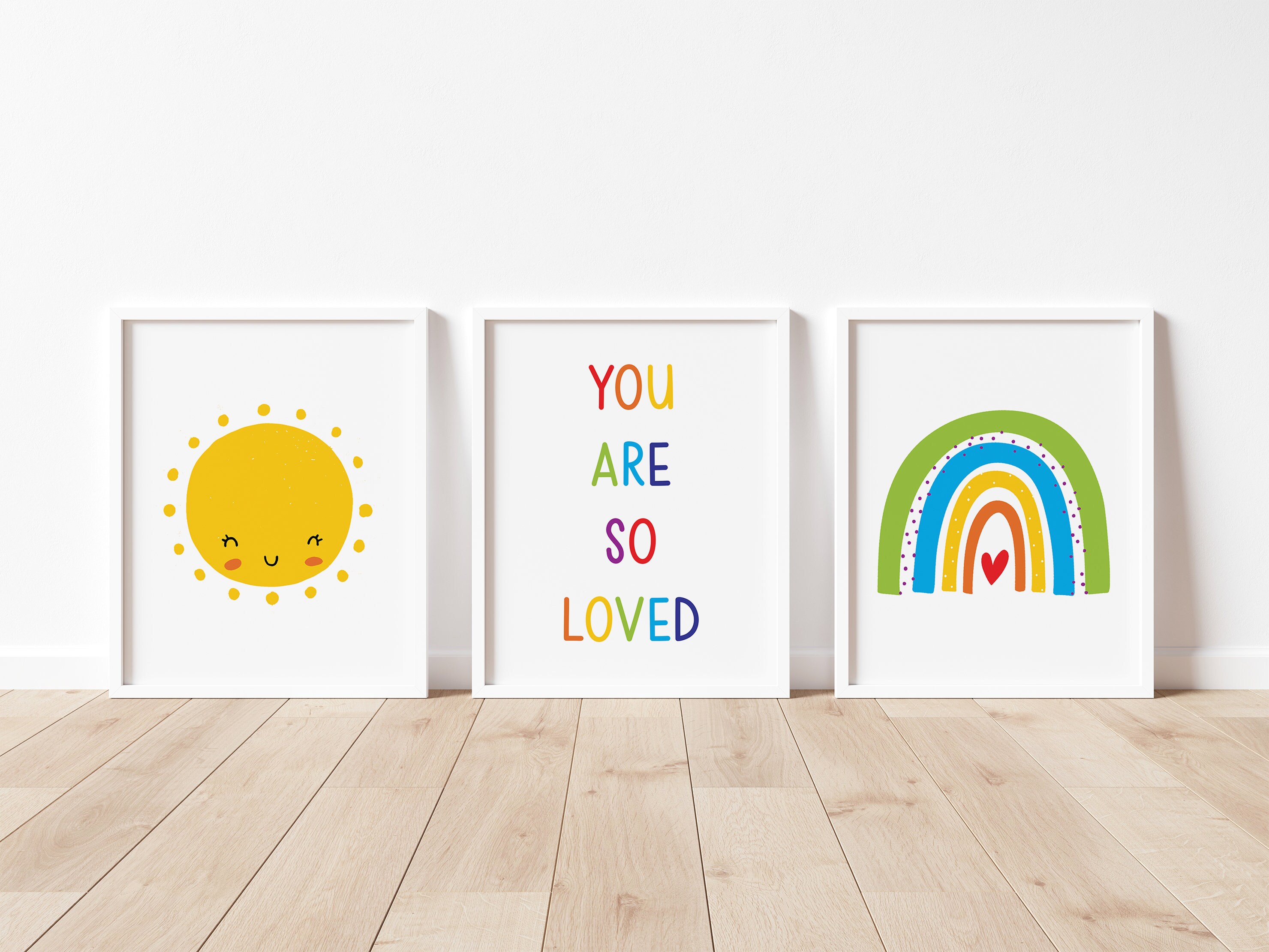 You Are so Loved Nursery Print Rainbow Playroom Wall Decor - Etsy