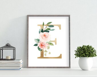 Letter E Wall Art | Etsy