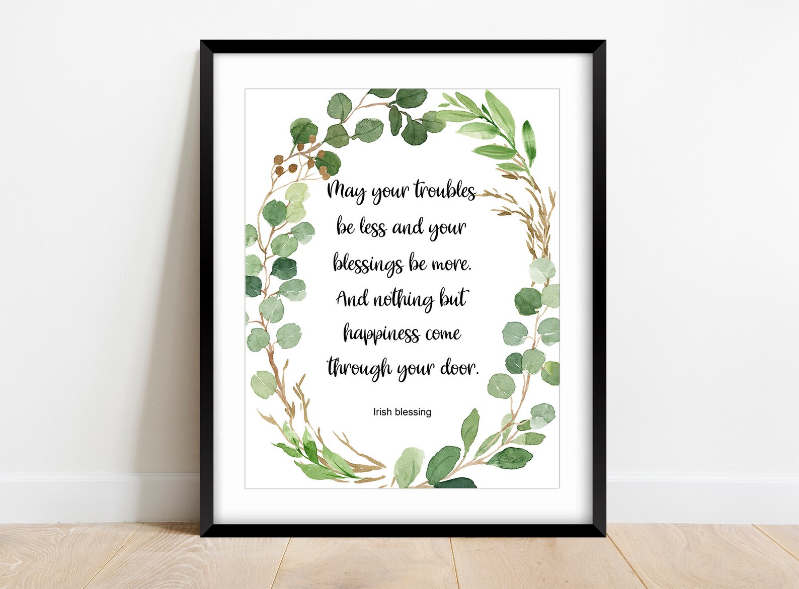 Irish Blessing Print, May Your Troubles Be Less, Motivational Quote ...