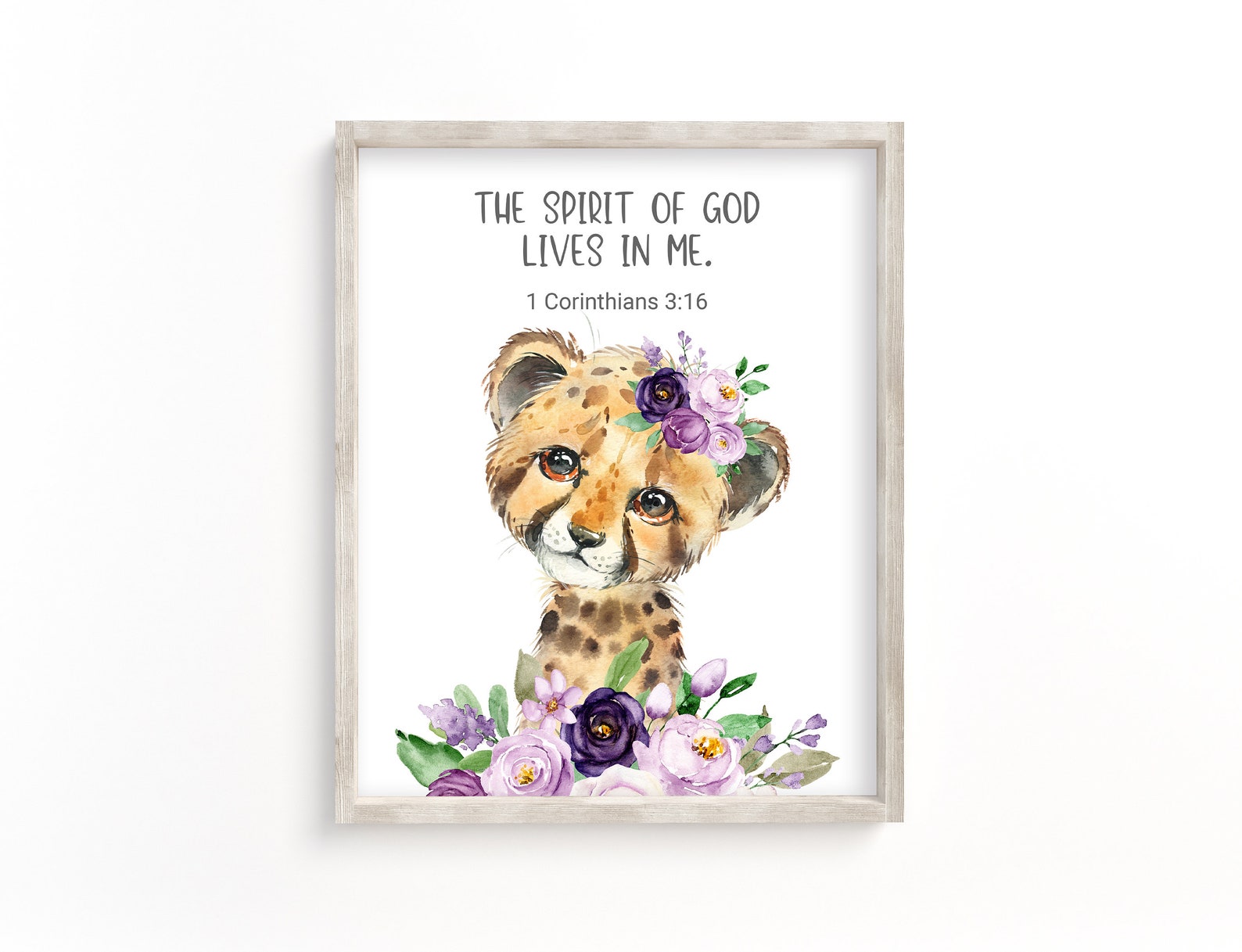 Kid's Bible Verse Prints, Safari Animal Prints, Christian Wall Decor ...