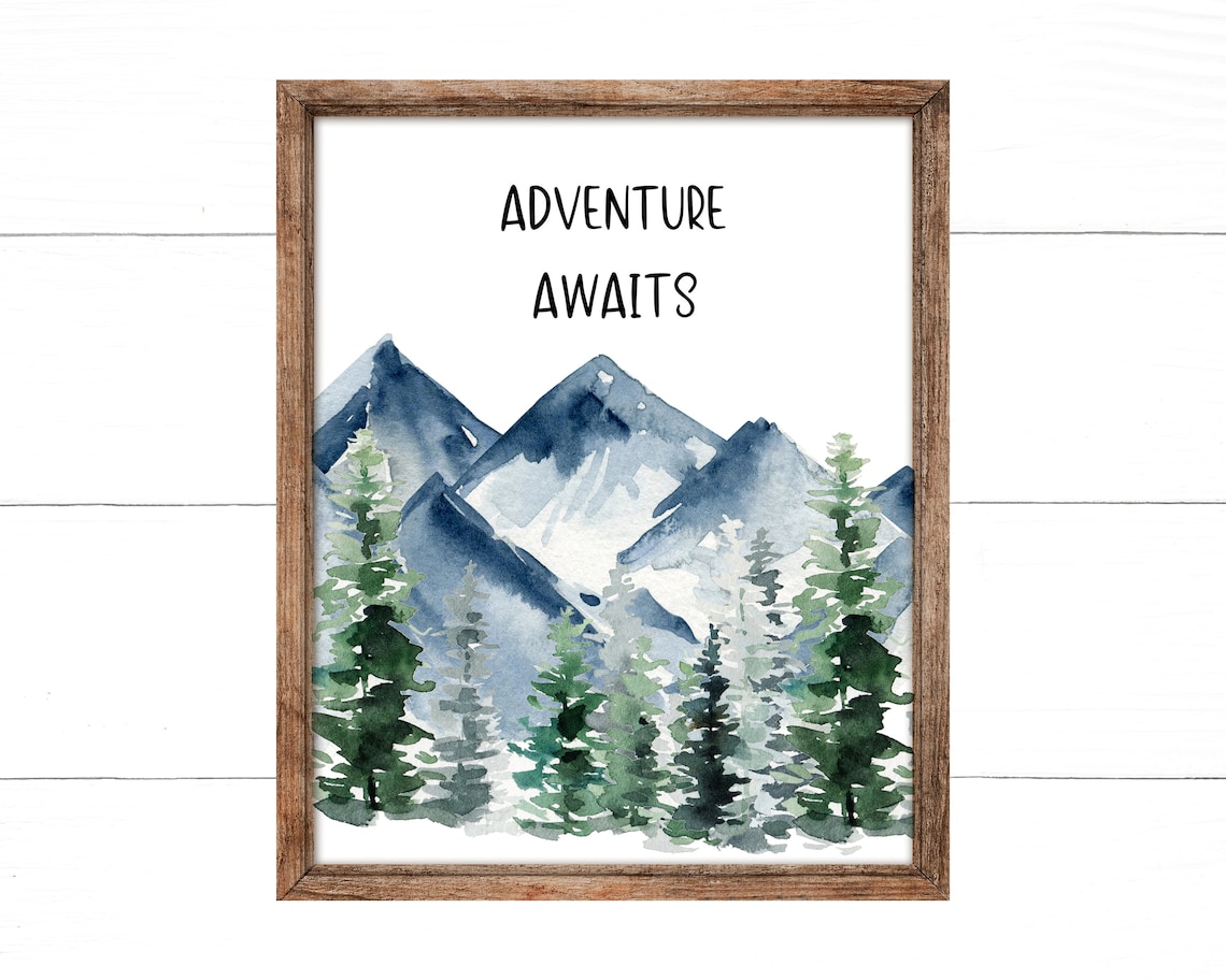 Adventure Awaits Adventure Nursery Decor Woodland Nursery - Etsy