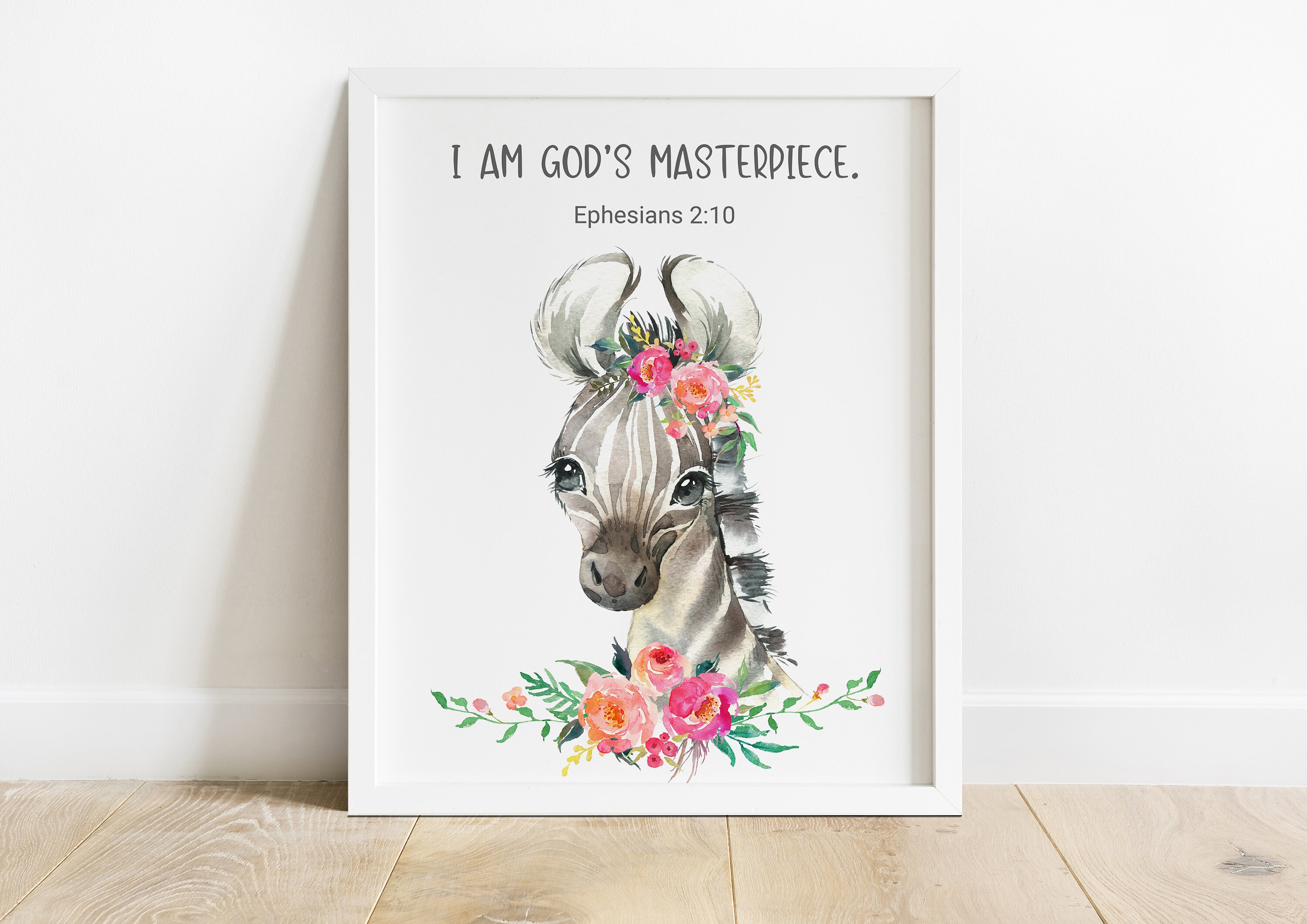 Kid's Bible Verse Prints Safari Animal Prints Christian - Etsy Australia