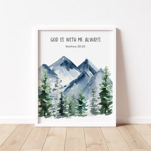 Kid's Bible Verses, Nursery Woodland Prints, Wildlife Prints, Forest ...