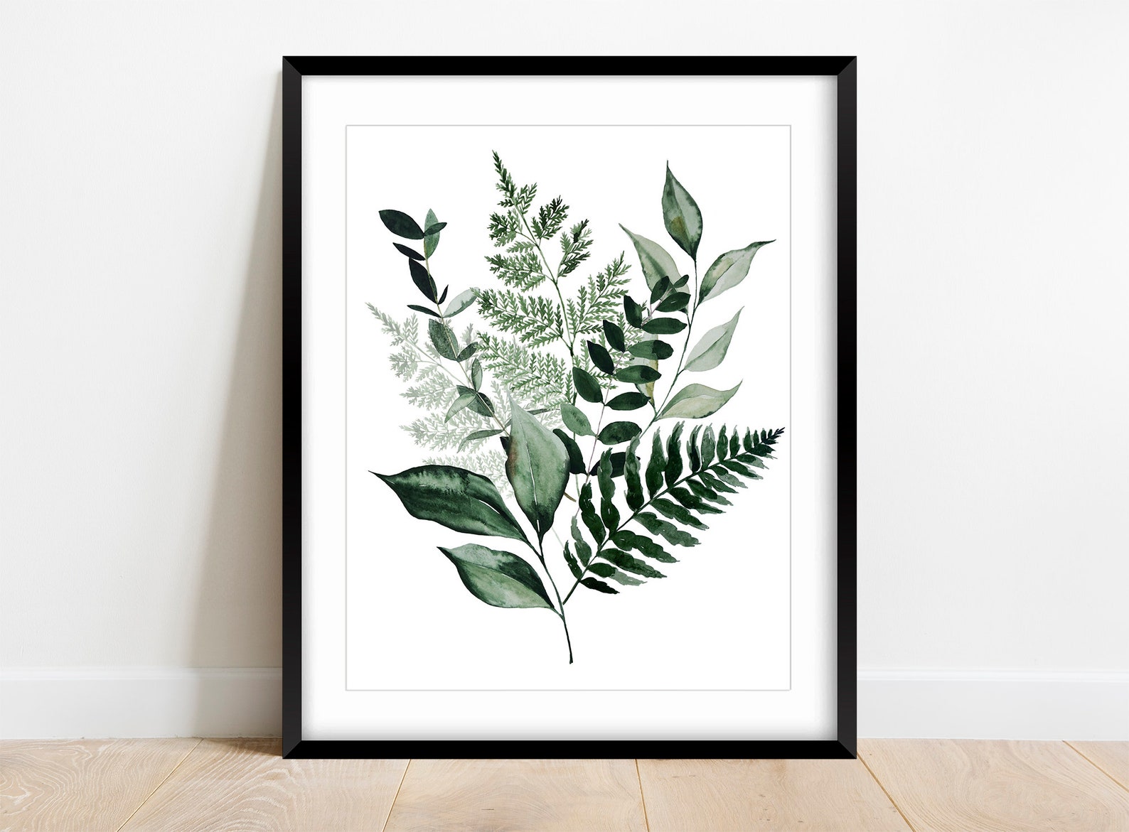 3 Watercolor Foliage Prints Botanical Prints Greenery Art - Etsy