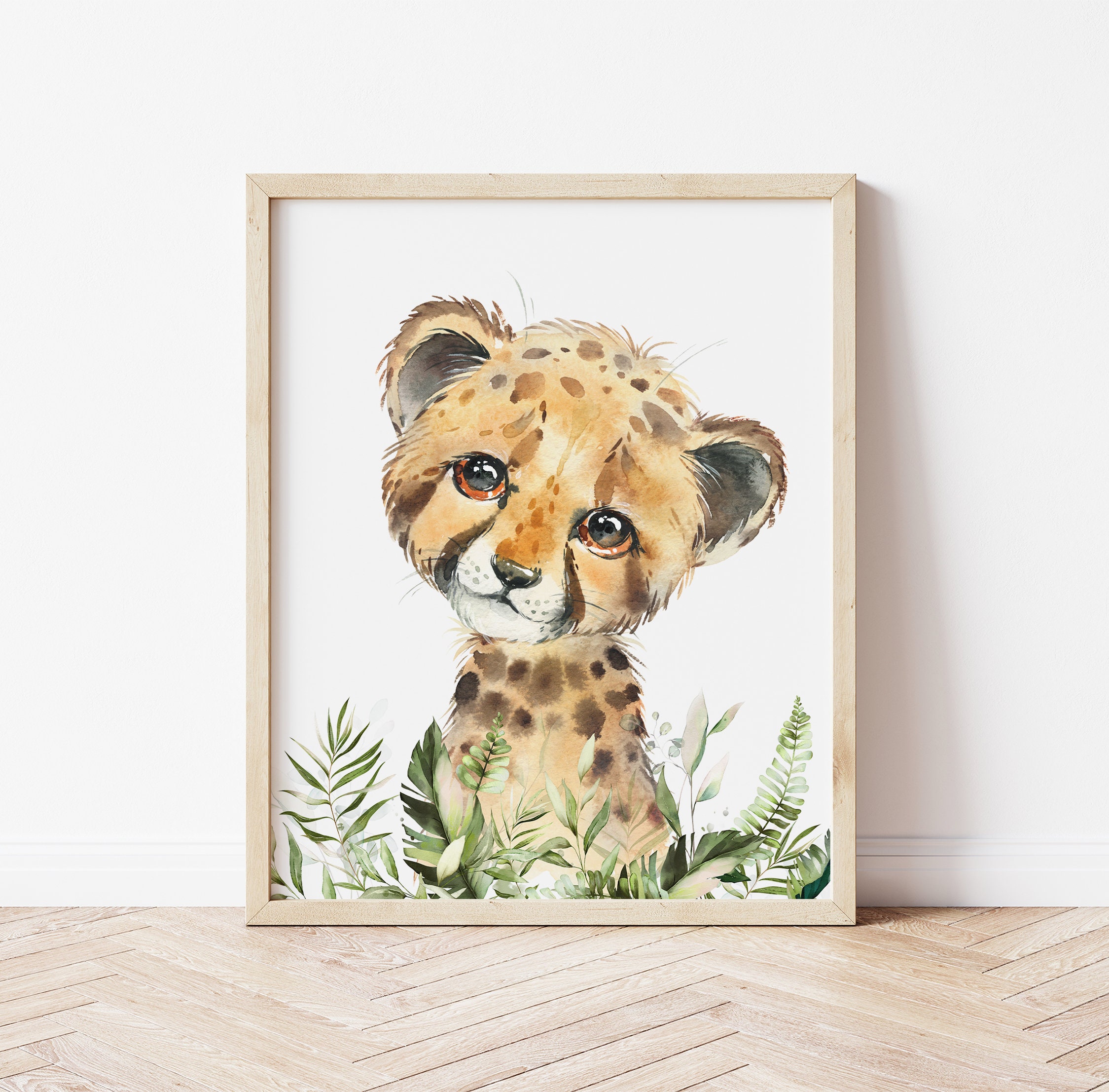 Set of 3 Safari Animal Prints Tropical Nursery Wall Decor | Etsy