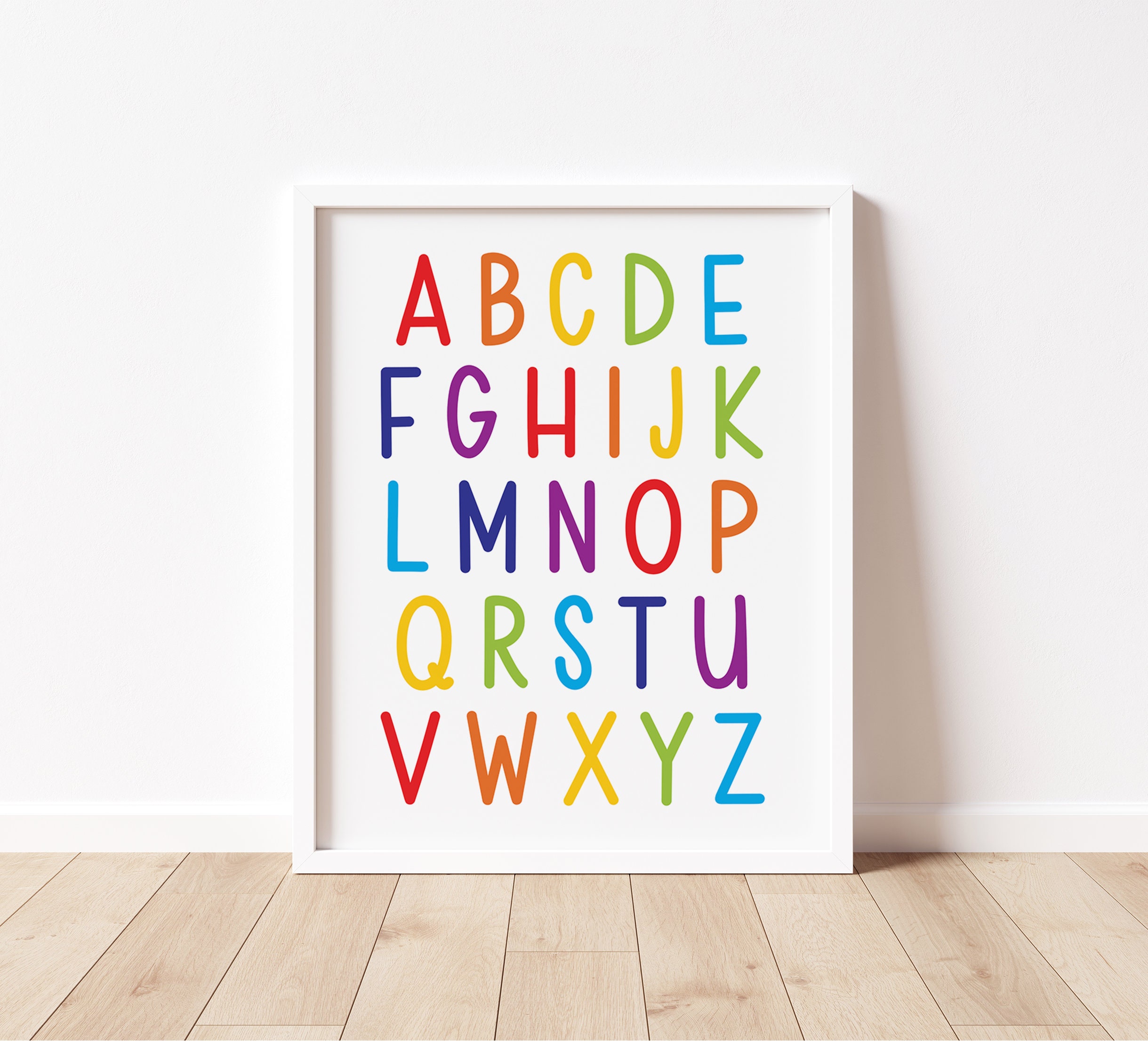 Rainbow Alphabet Print Educational Print Homeschool Boy - Etsy
