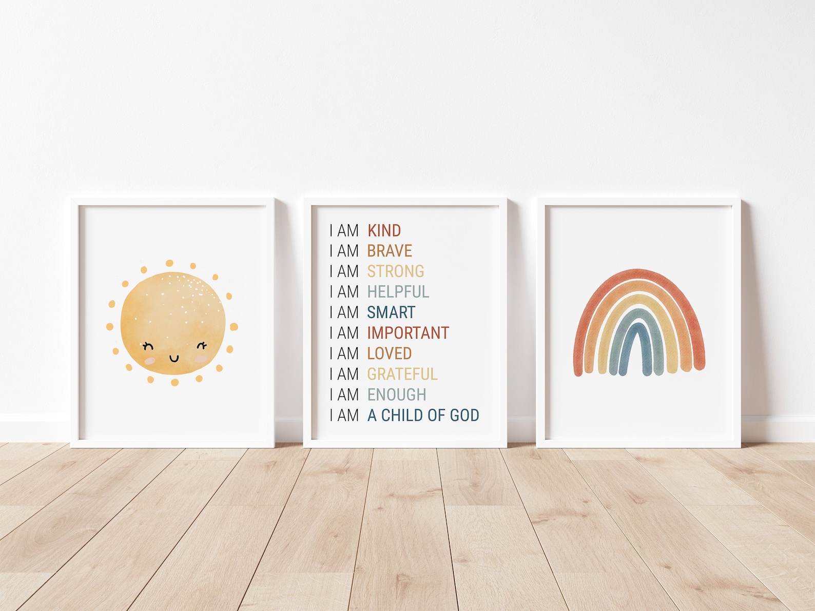 I Am a Child of God Nursery Print Positive Affirmations for - Etsy