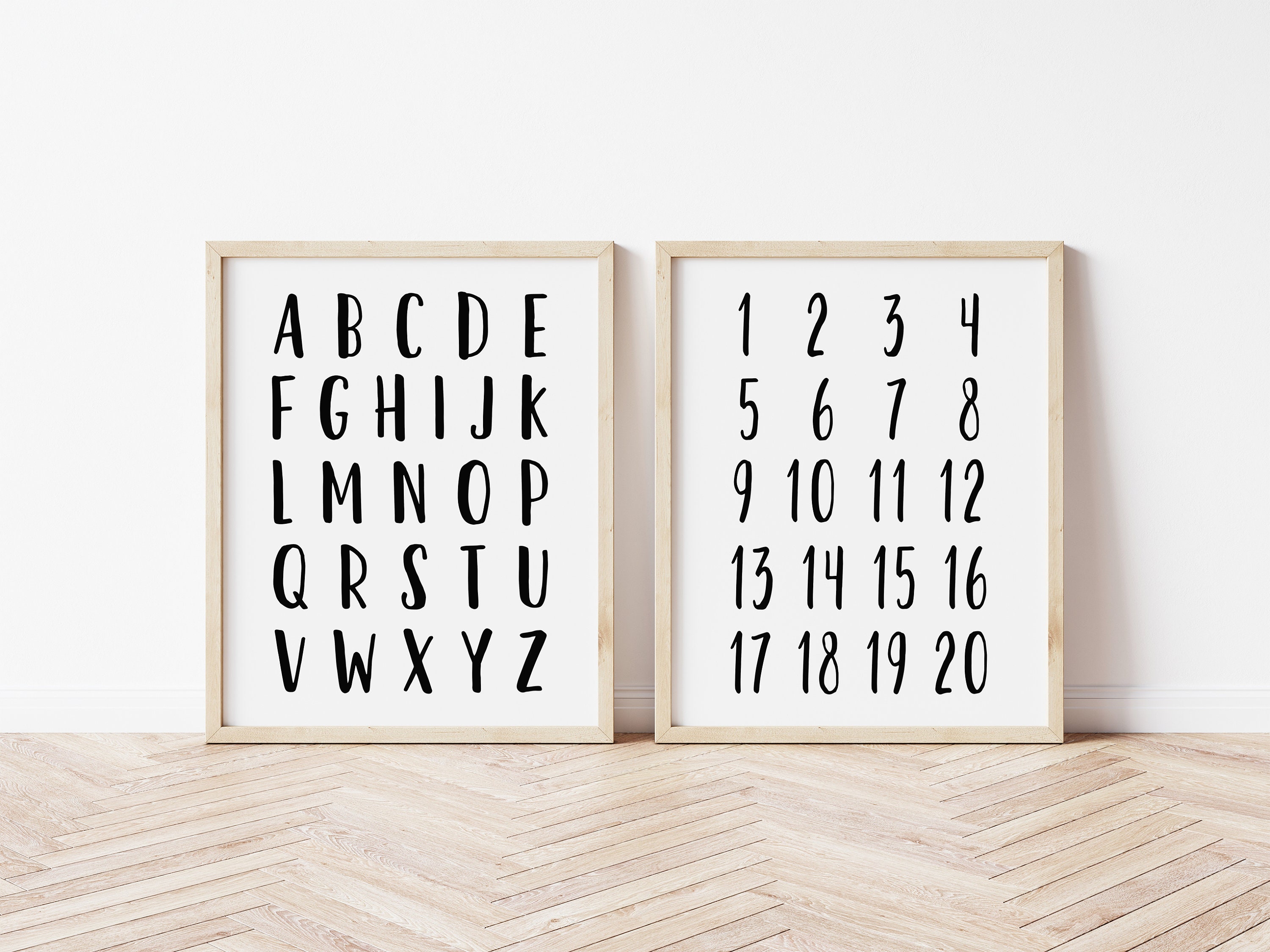 Alphabet Print Numbers Printable Homeschool Printables | Etsy