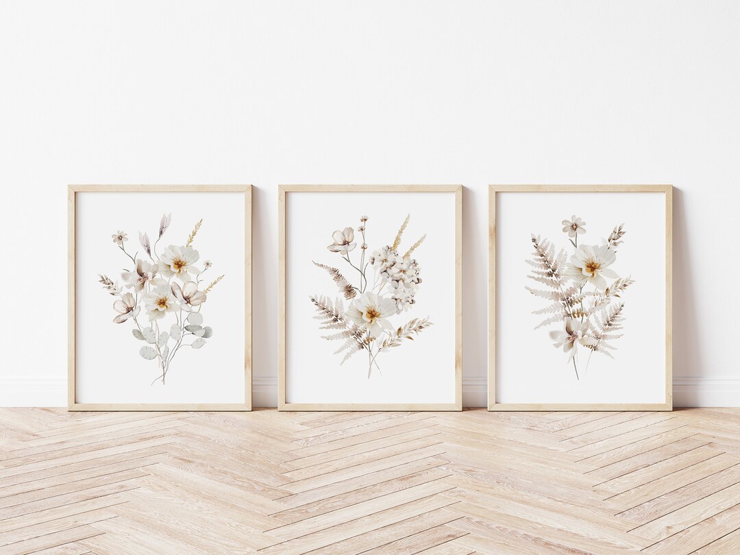 Boho Wildflower Prints, Watercolor Botanical, Floral Printable Art ...