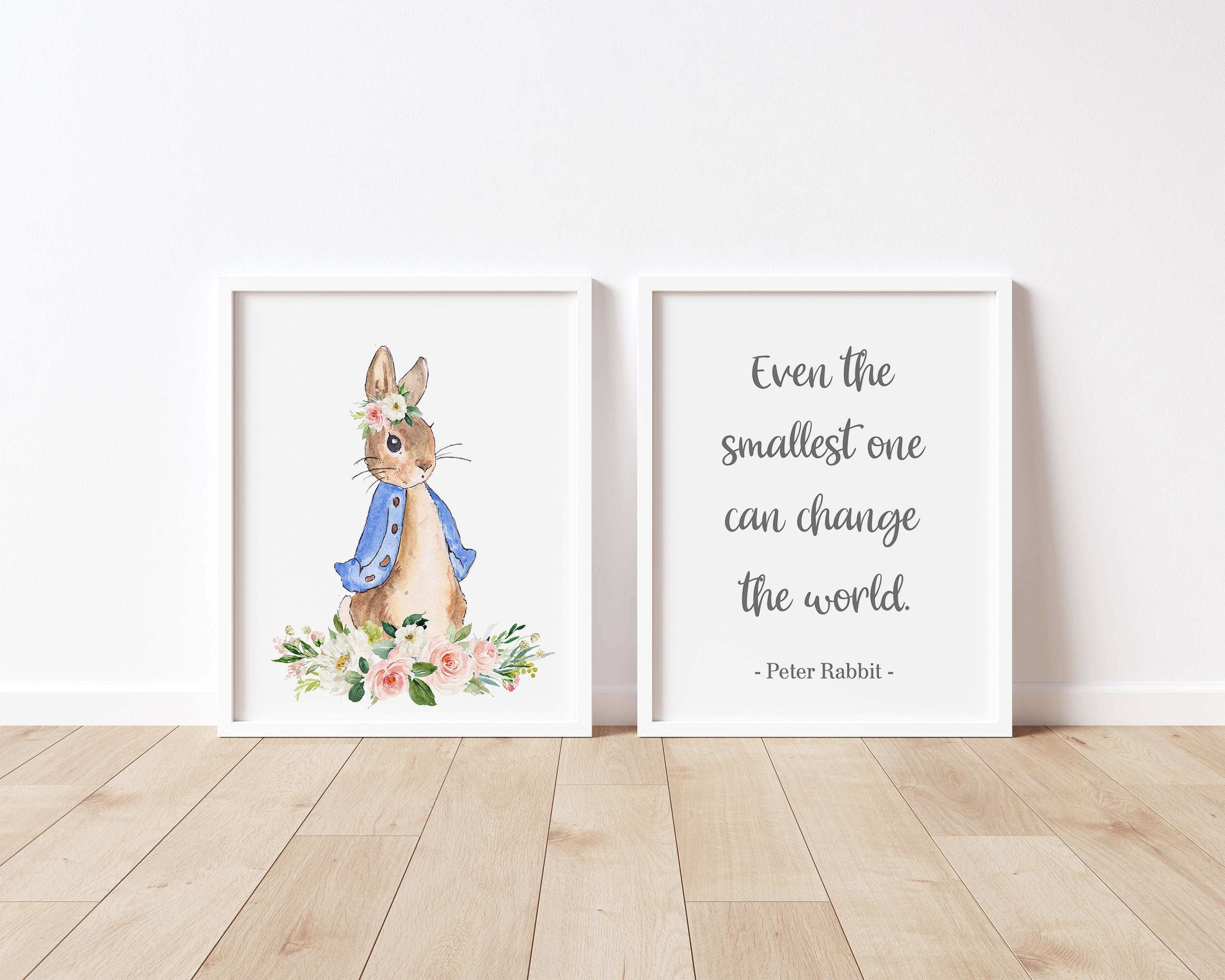 2 Peter Rabbit Prints Peter Rabbit Quote Even the smallest | Etsy