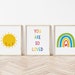 You Are so Loved Nursery Print, Rainbow Playroom Wall Decor, Girl ...