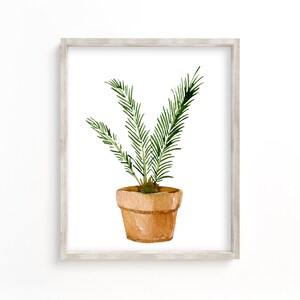 House Plant Prints, Botanical Print Set, Watercolor Botanical Prints ...