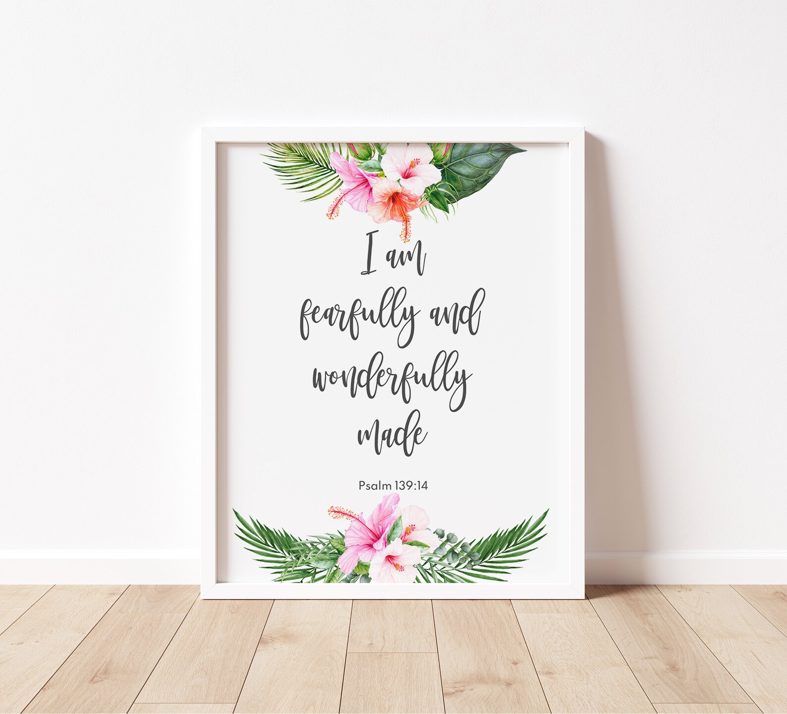 I Am Fearfully and Wonderfully Made Bible Verse Wall Art - Etsy