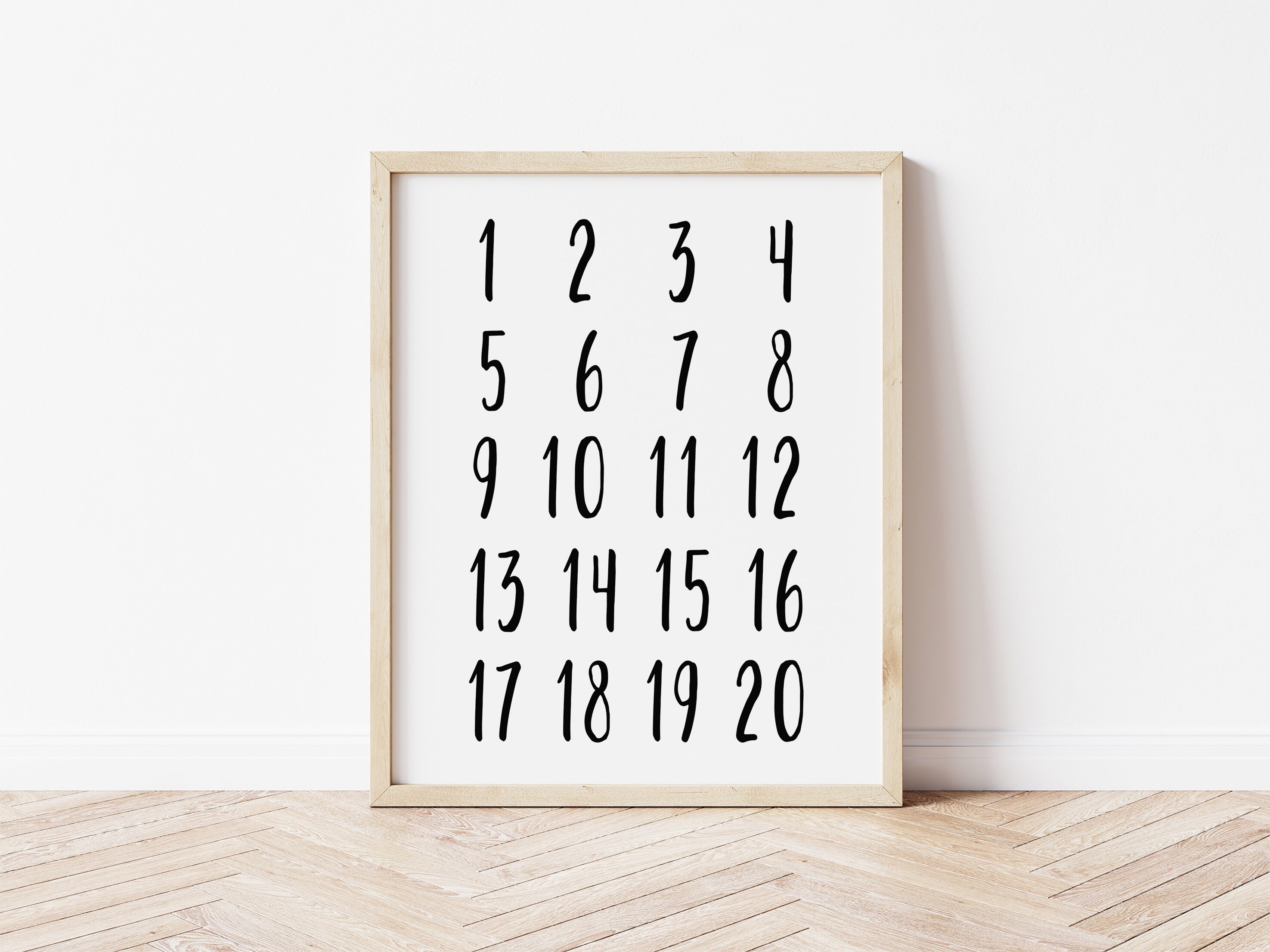 Alphabet Print Numbers Printable Homeschool Printables | Etsy