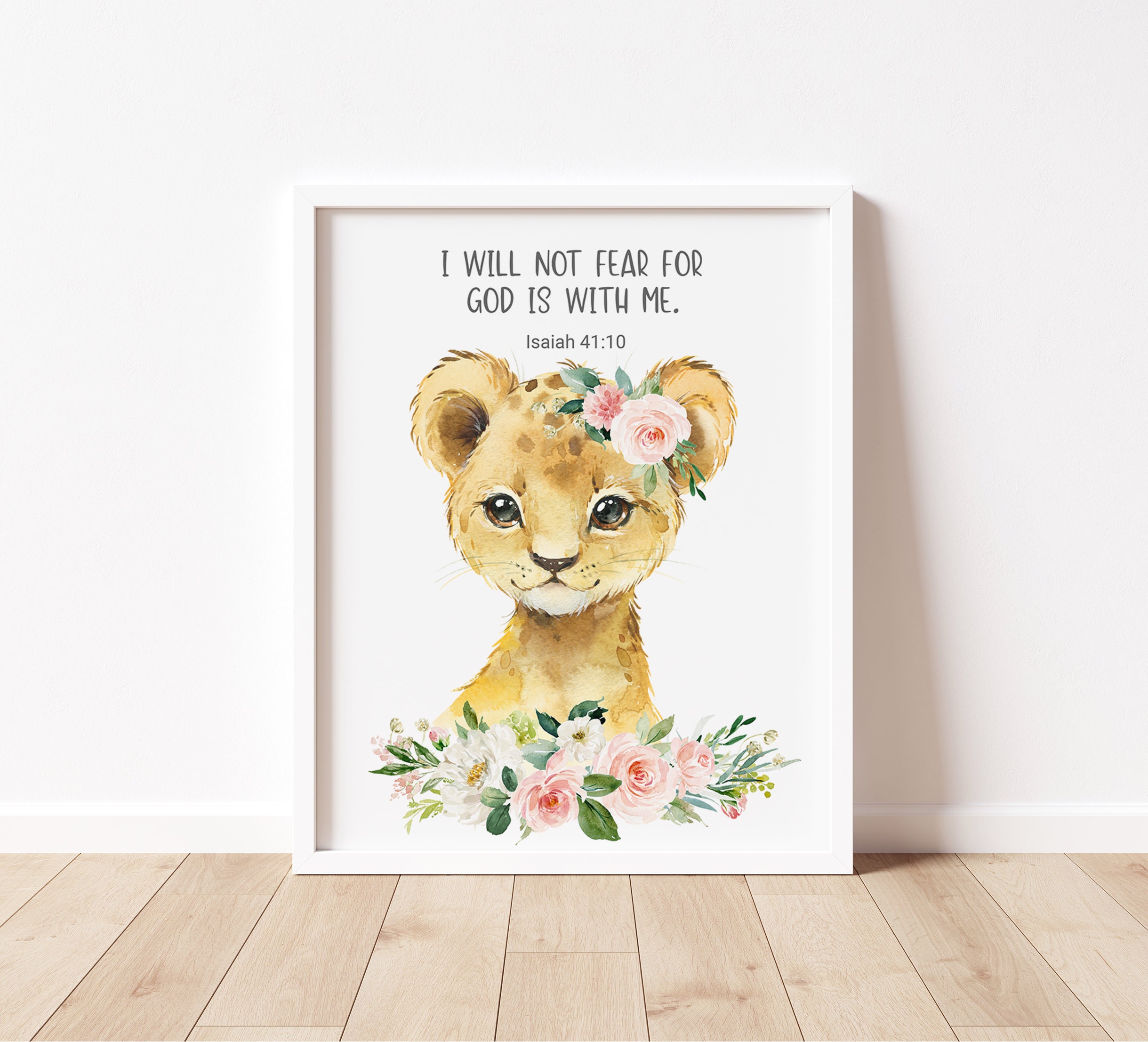 Kid's Bible Verse Prints Safari Animal Prints Christian - Etsy