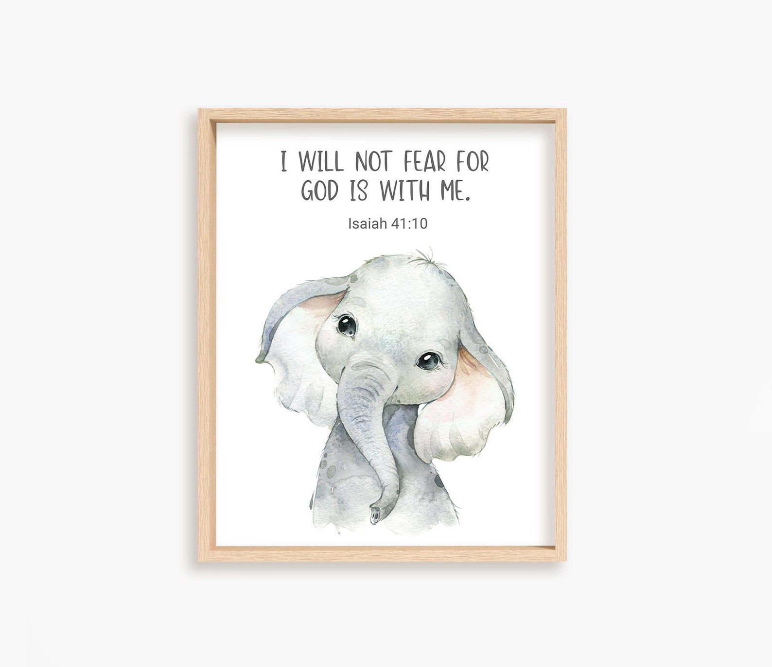Kid's Bible Verse Prints, Safari Animal Prints, Christian Wall Decor ...