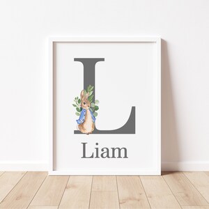 Personalized Baby Name Print, Peter Rabbit Prints, First Initial ...
