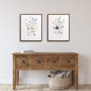 Wildflower Prints, Prairie Field Flowers, Watercolor Flowers, Botanical ...