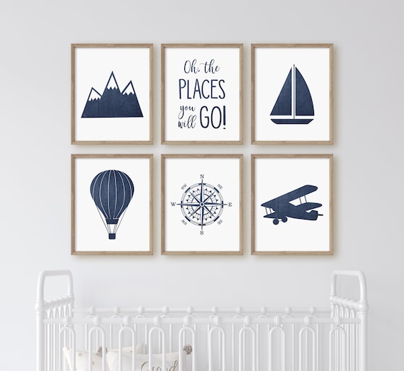 Wanderlust Nursery Decor Adventure Nursery Wall Art Travel - Etsy