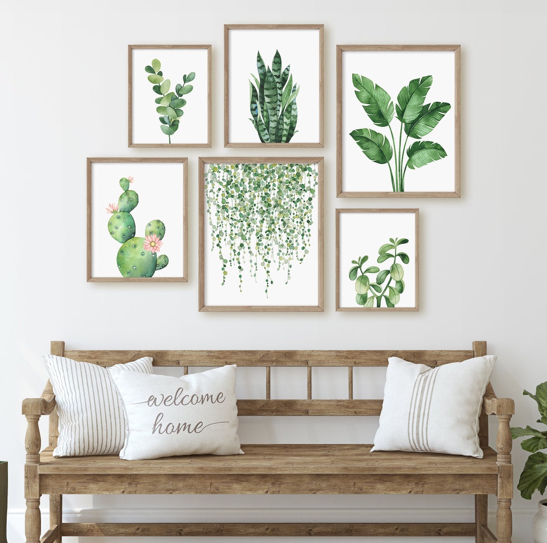 House Plant Prints, Plant Lover Gift, Watercolor Botanical Prints ...
