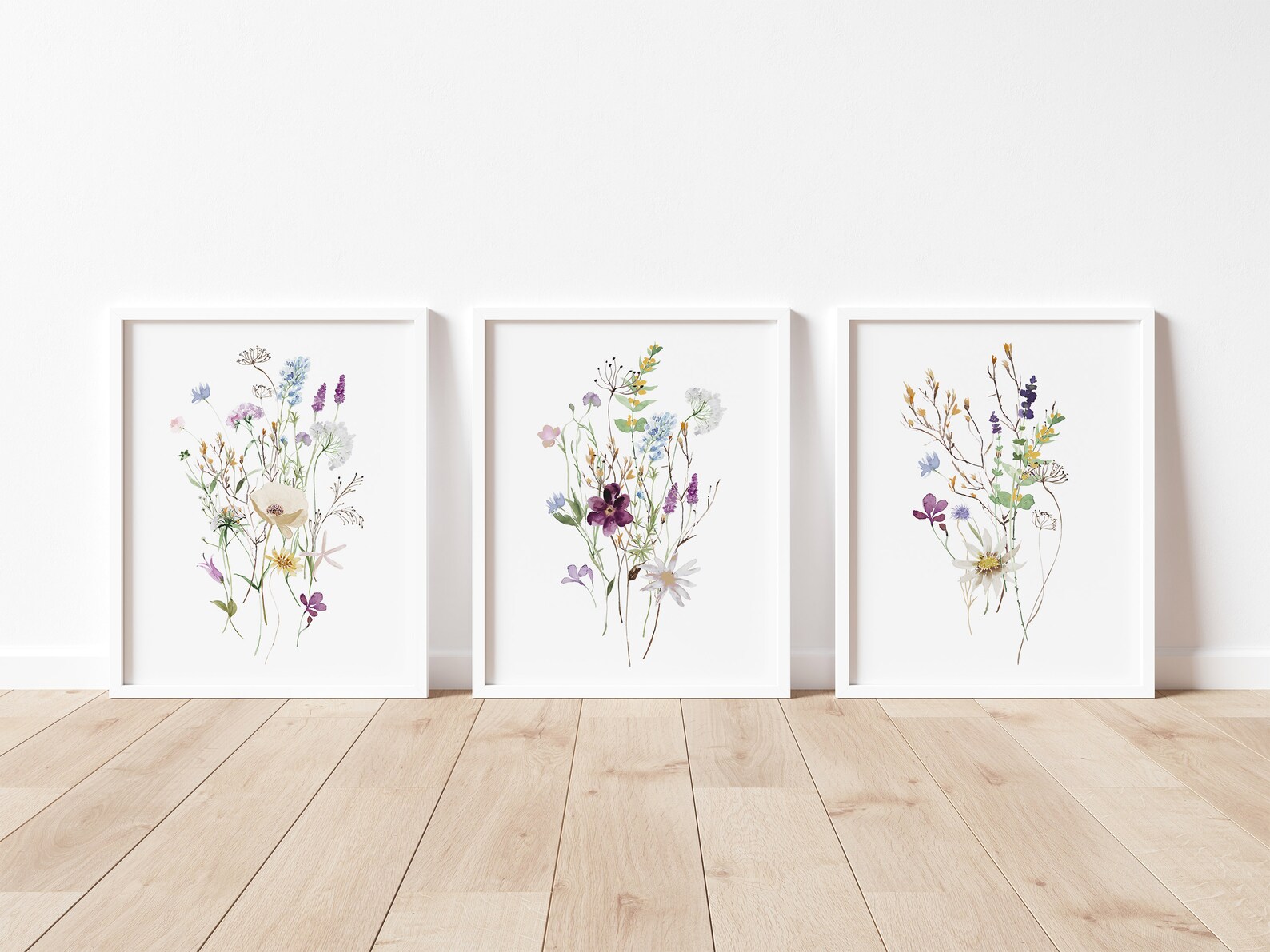 Wildflower Prints Prairie Field Flowers Watercolor Flowers - Etsy